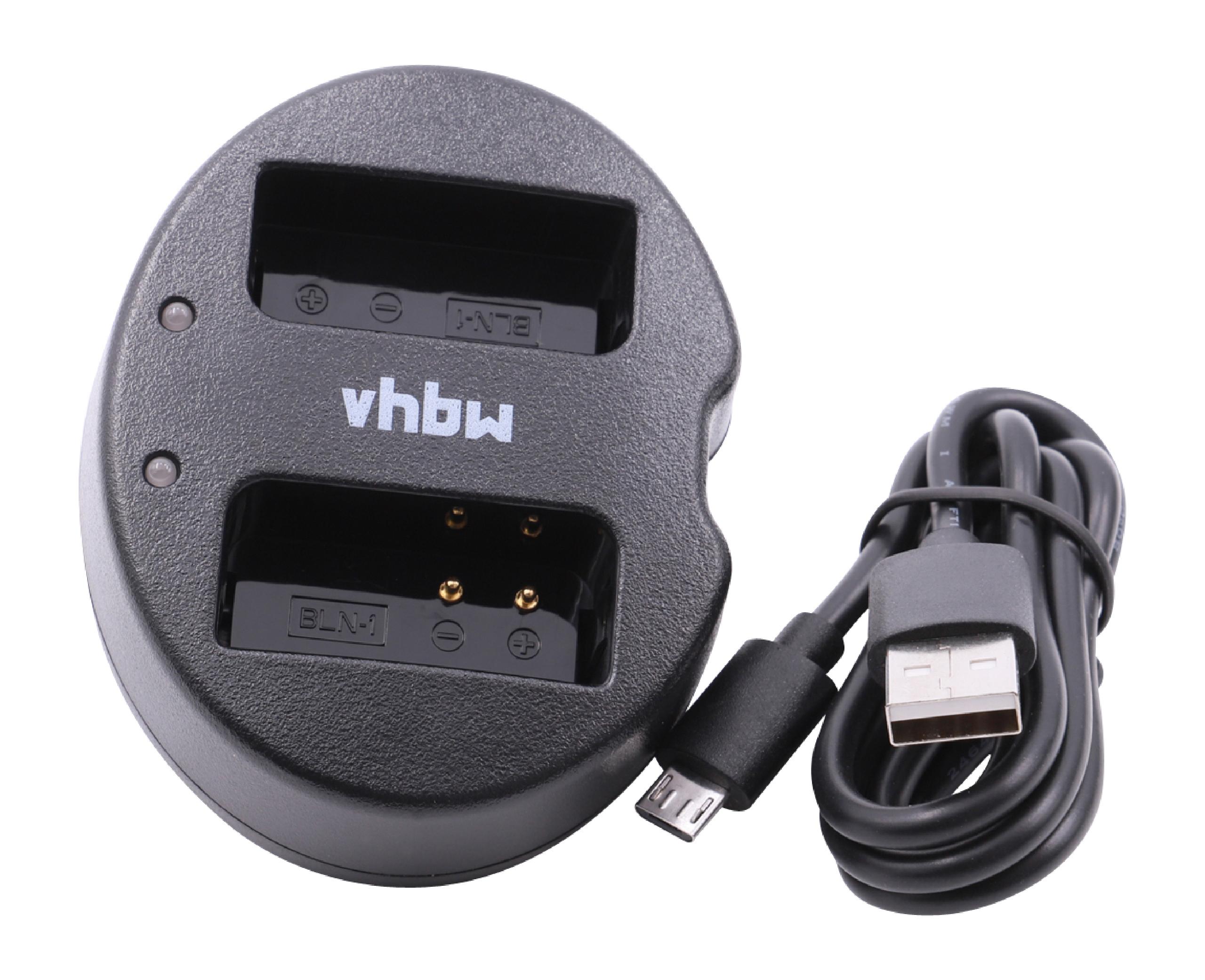 Chargeur double pour Olympus Pen-F, OM-D, OMD, E-M5, EM5, E-M1